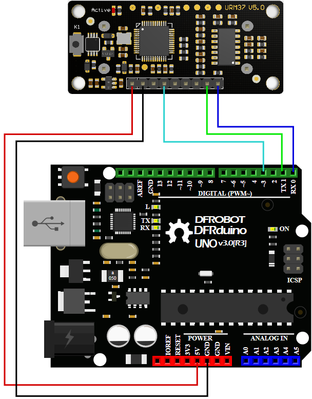 URM37 V5.0超声波测距传感器