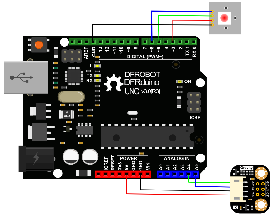 DFROBOT SEN0212 颜色传感器 TCS34725 使用教程 产品资料