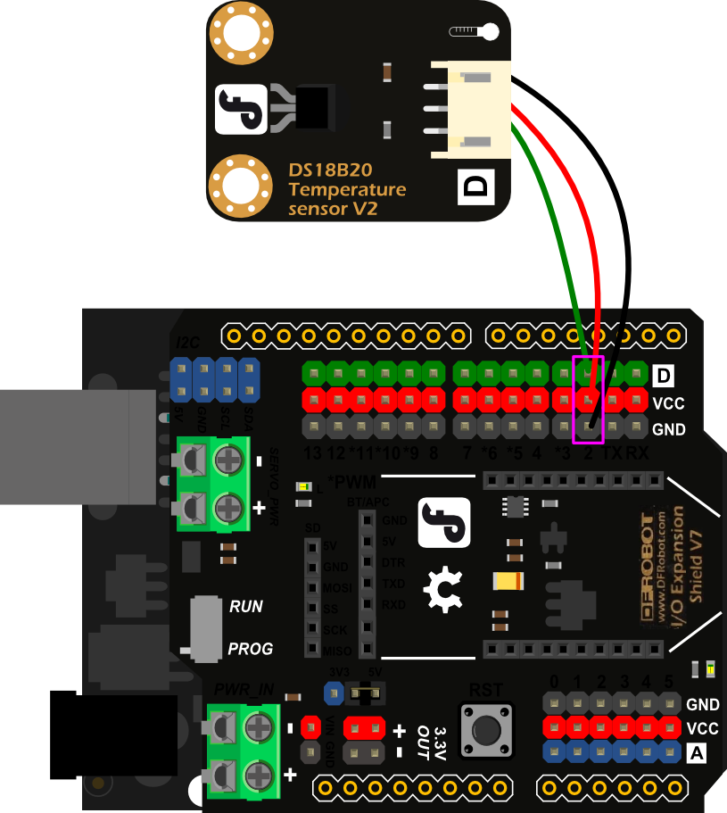 DFROBOT DFR0024 DS18B20数字温度传感器 产品资料 使用教程